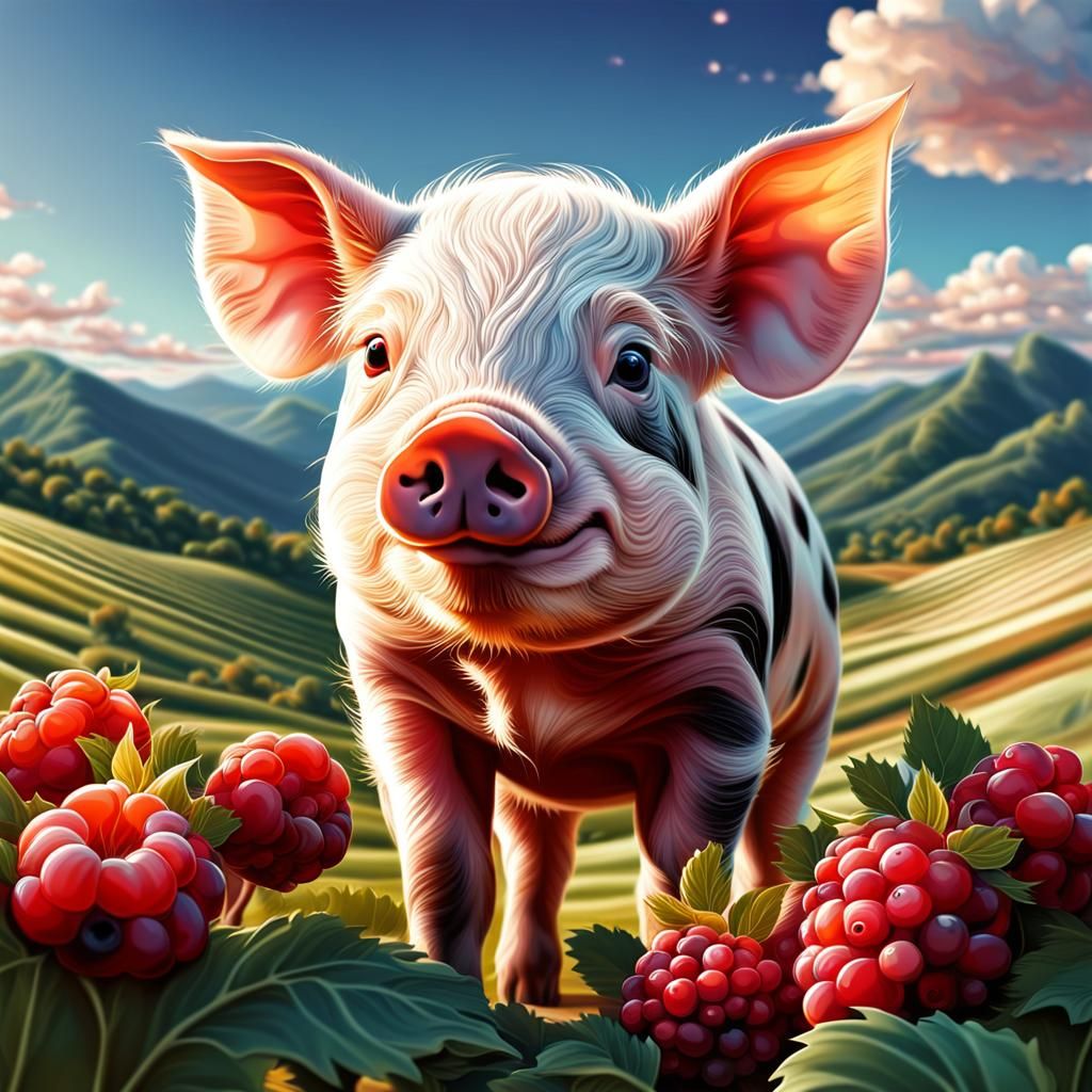 Portrait of a Free Pig. - AI Generated Artwork - NightCafe Creator