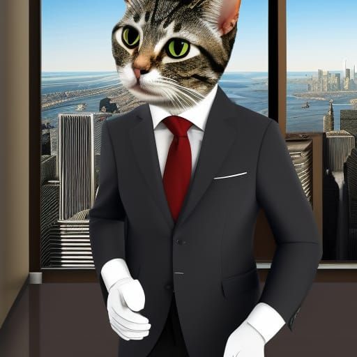 CEO - Cat Executive Officer - AI Generated Artwork - NightCafe Creator