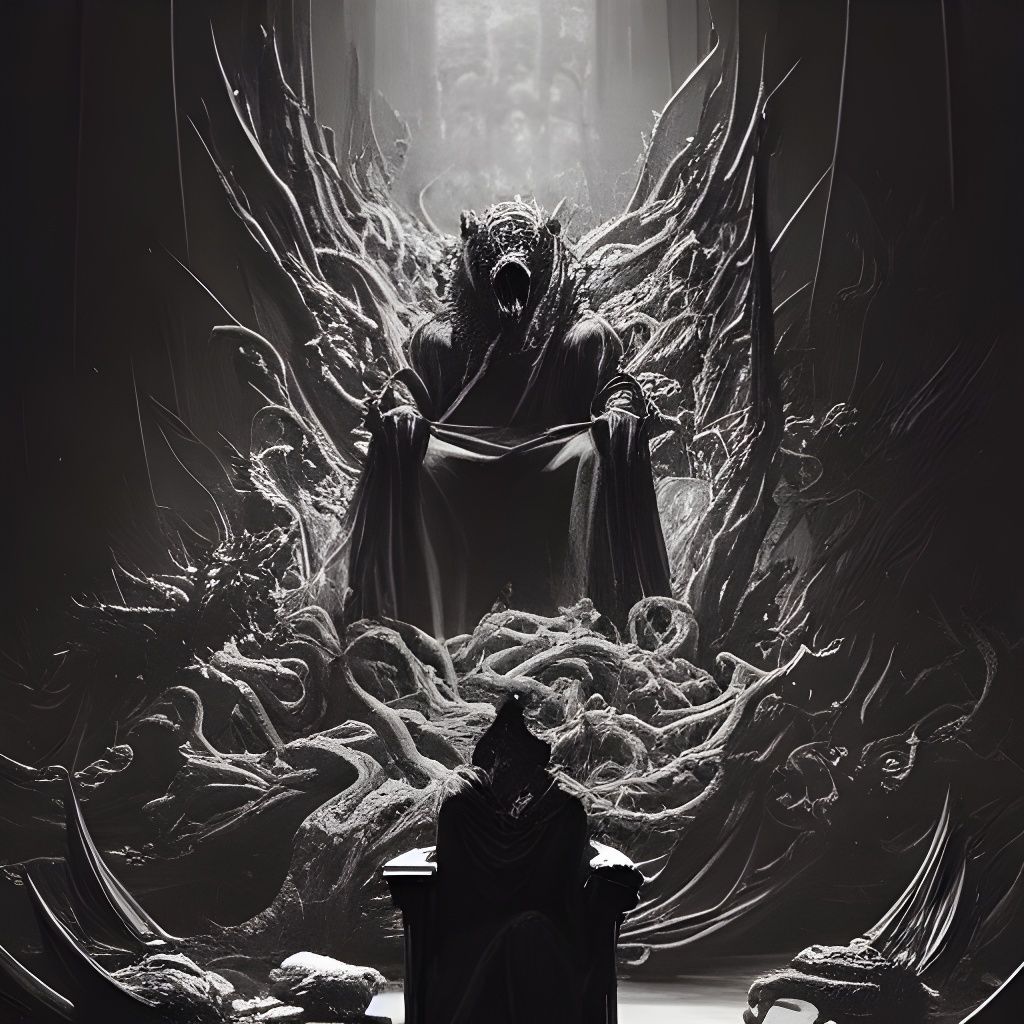 The Unspeakably Terrifying Monster King Sitting On His Grandiose Throne