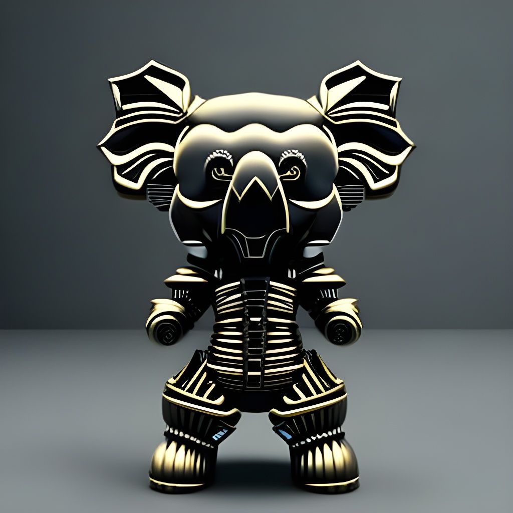 Metal koala statue - AI Generated Artwork - NightCafe Creator