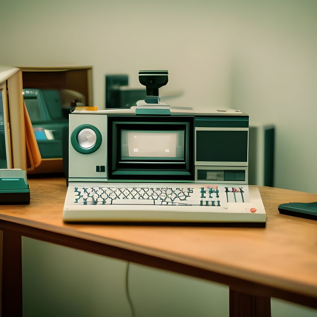 A vintage computer from the 90s - AI Generated Artwork - NightCafe Creator