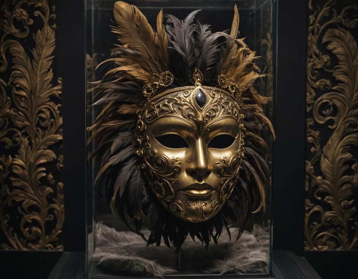 Artistic mask in a museum - AI Generated Artwork - NightCafe Creator