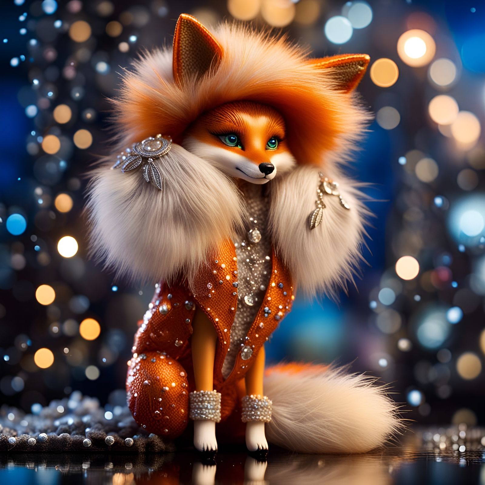 Barbie Fox Fashion Model - AI Generated Artwork - NightCafe Creator