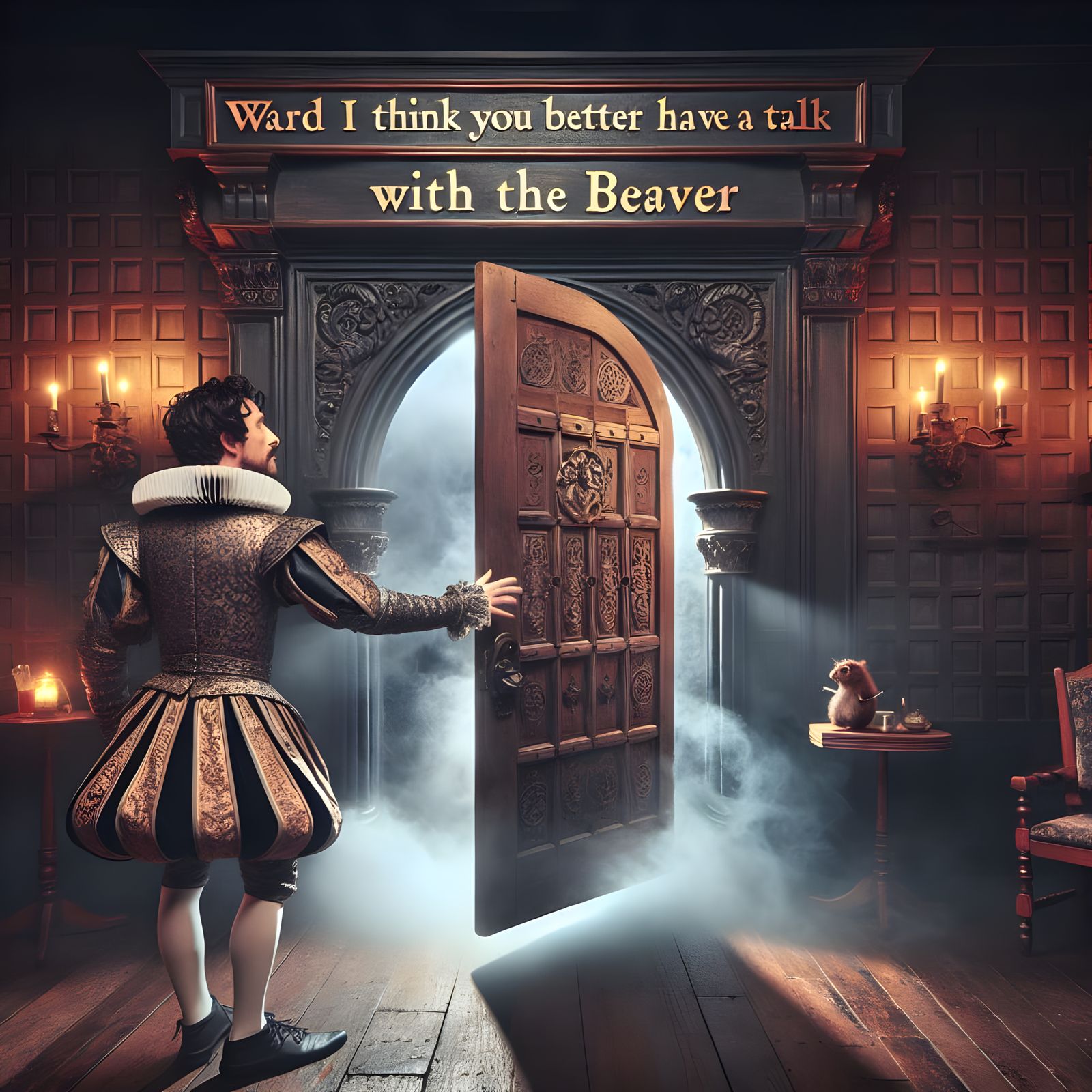 Ward going to see the beaver - Ward going to see the beaver...