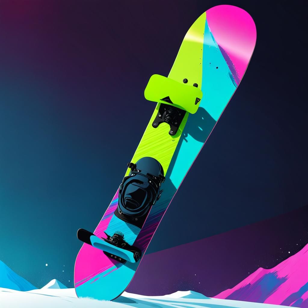 neon snowboard - AI Generated Artwork - NightCafe Creator