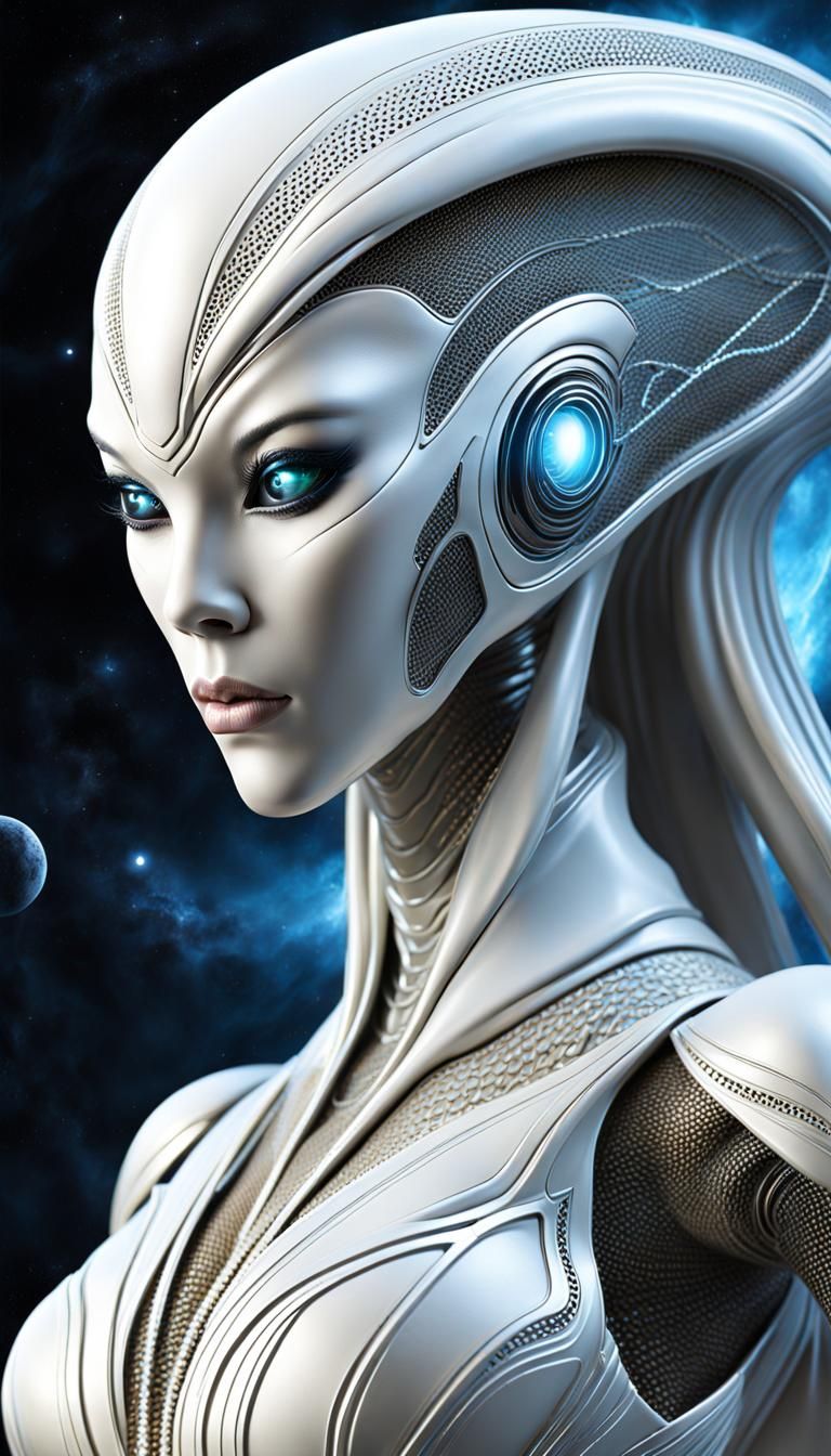 humanoid female alien - AI Generated Artwork - NightCafe Creator