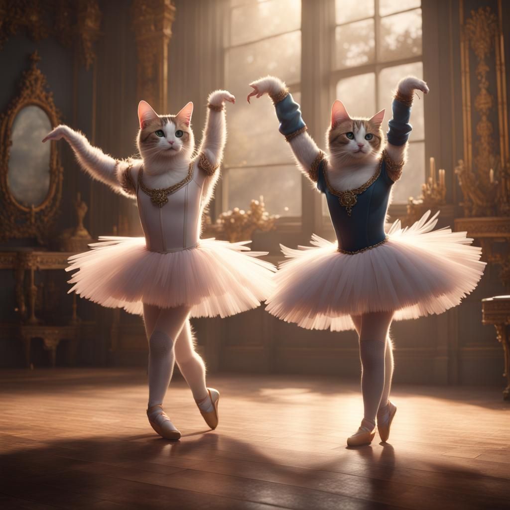 Cat Ballet - AI Generated Artwork - NightCafe Creator