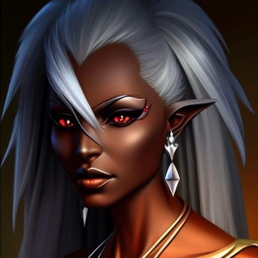 Drow Woman - AI Generated Artwork - NightCafe Creator