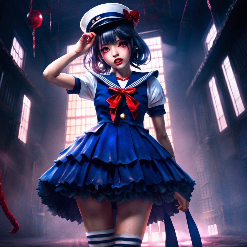 Psycho Girl - AI Generated Artwork - NightCafe Creator