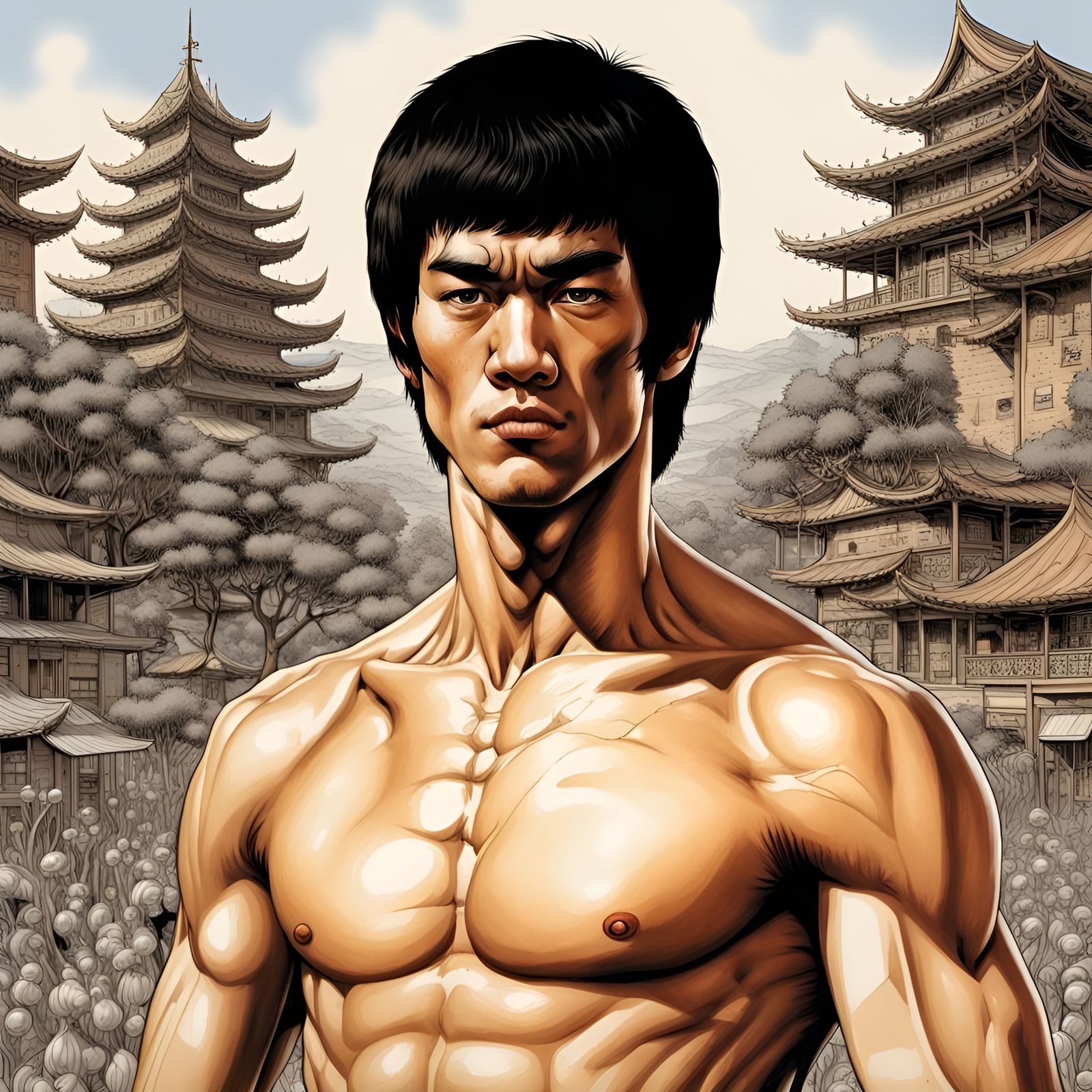 Bruce Lee - AI Generated Artwork - NightCafe Creator