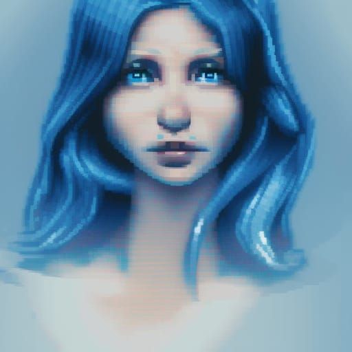 blue pixels - AI Generated Artwork - NightCafe Creator