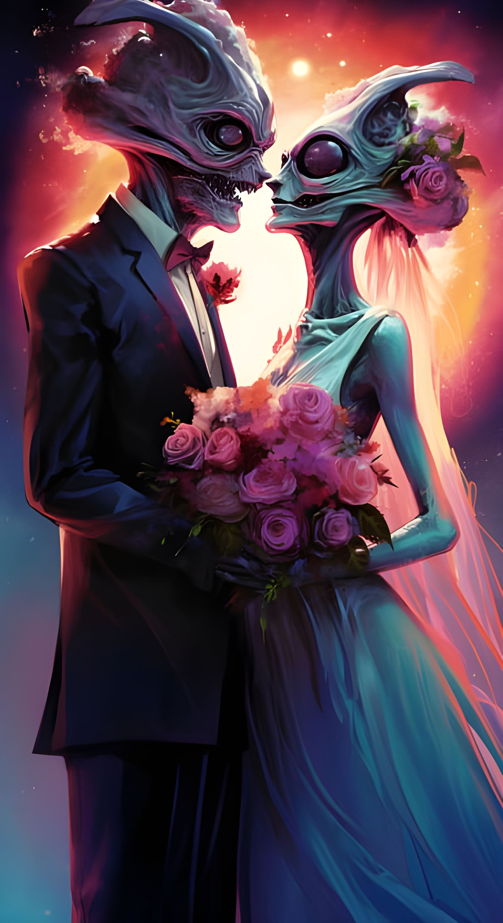 Intergalactic I do's: an alien wedding - AI Generated Artwork ...