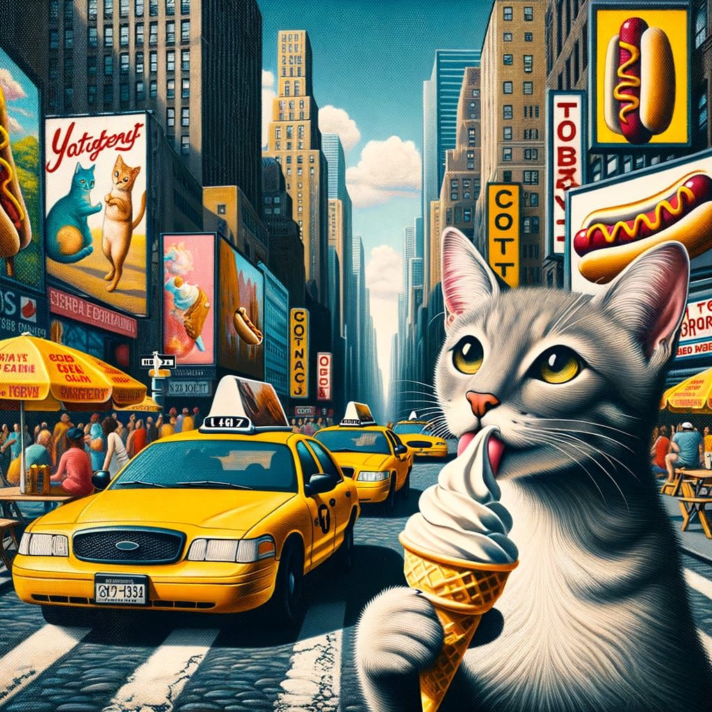 pop-surrealist cat - AI Generated Artwork - NightCafe Creator