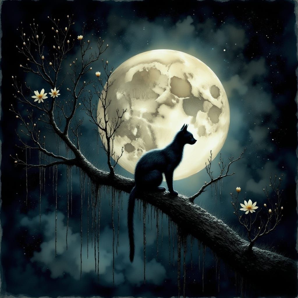 Serene night scene - Serene night scene