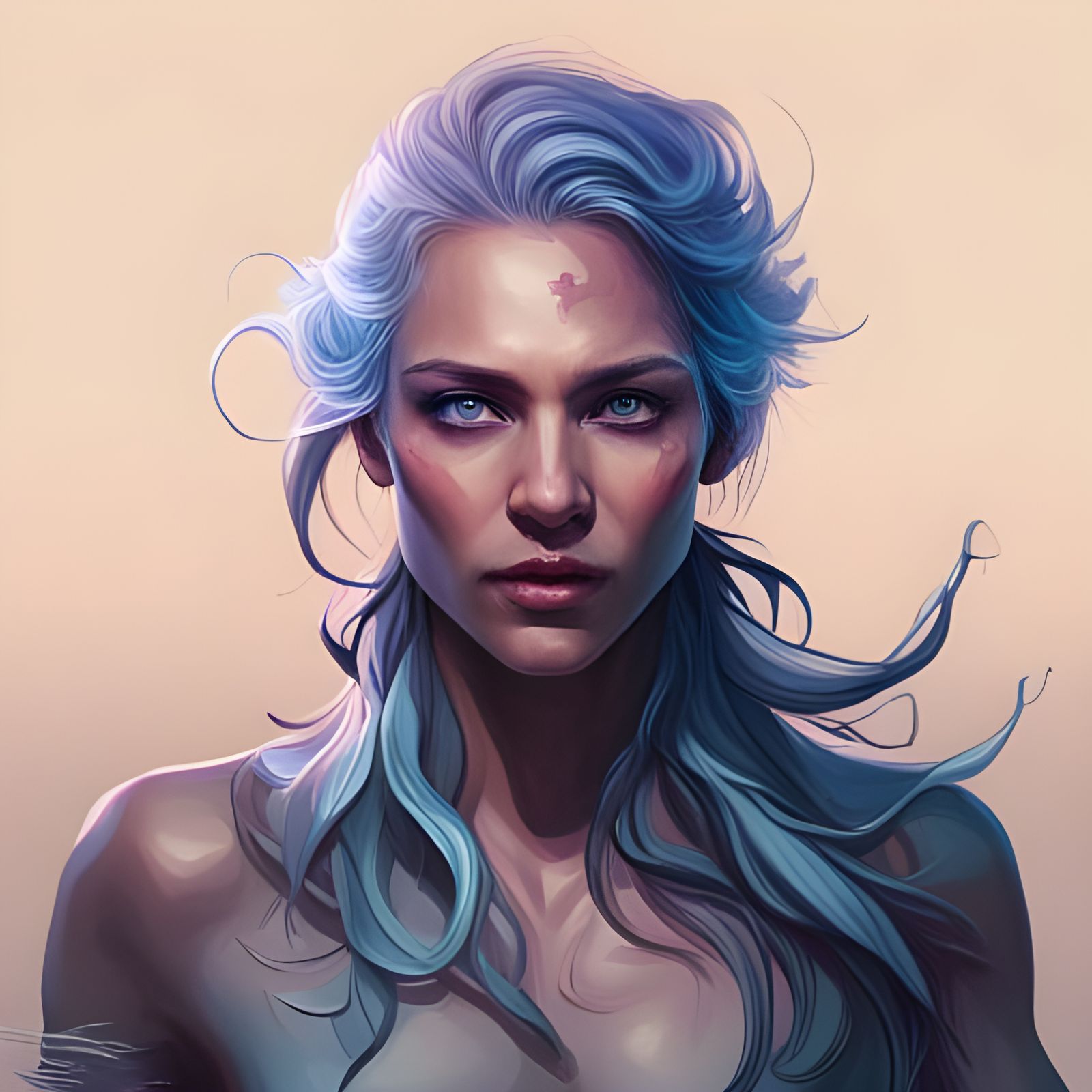 The Stare of a Warrior - AI Generated Artwork - NightCafe Creator