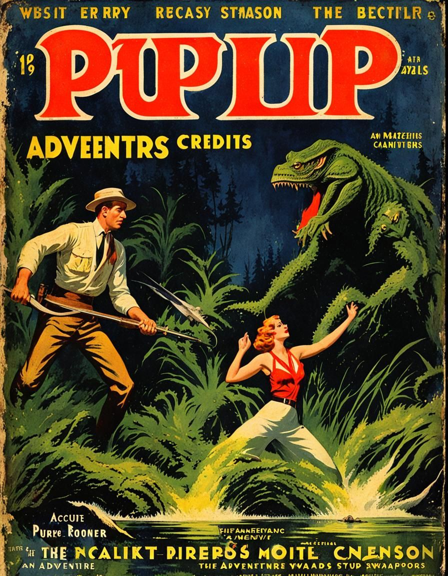 Pulp Swamp Cover #2 - AI Generated Artwork - NightCafe Creator