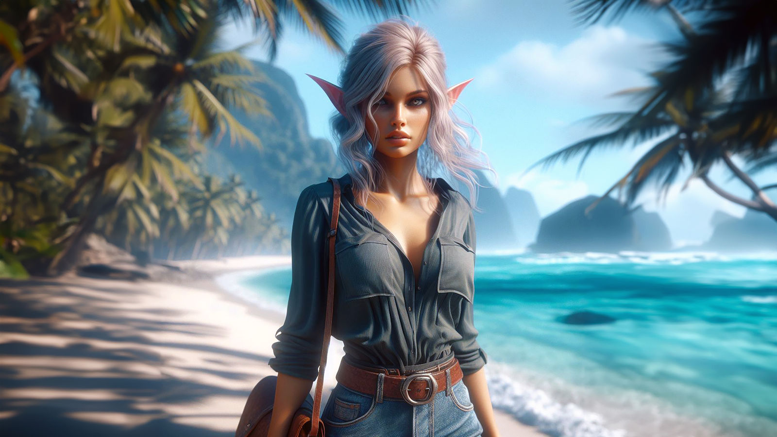 traveler elf girl - AI Generated Artwork - NightCafe Creator