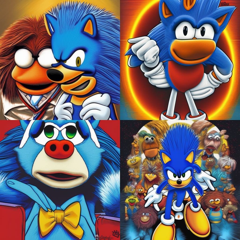 Muppets Sonic the Hedgehog - AI Generated Artwork - NightCafe Creator