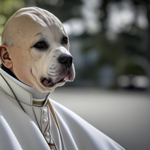 The pope has turned into a dog - AI Generated Artwork - NightCafe Creator