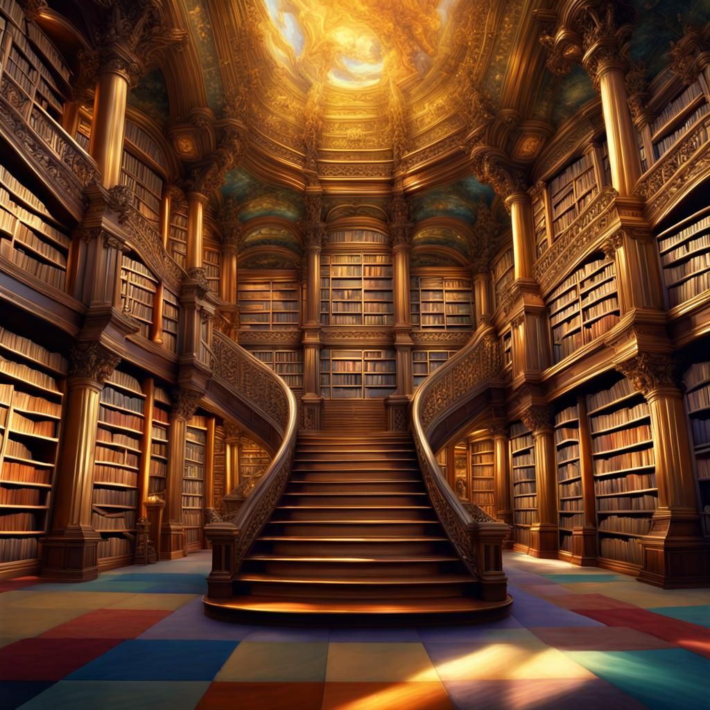 Library of my dreams - AI Generated Artwork - NightCafe Creator