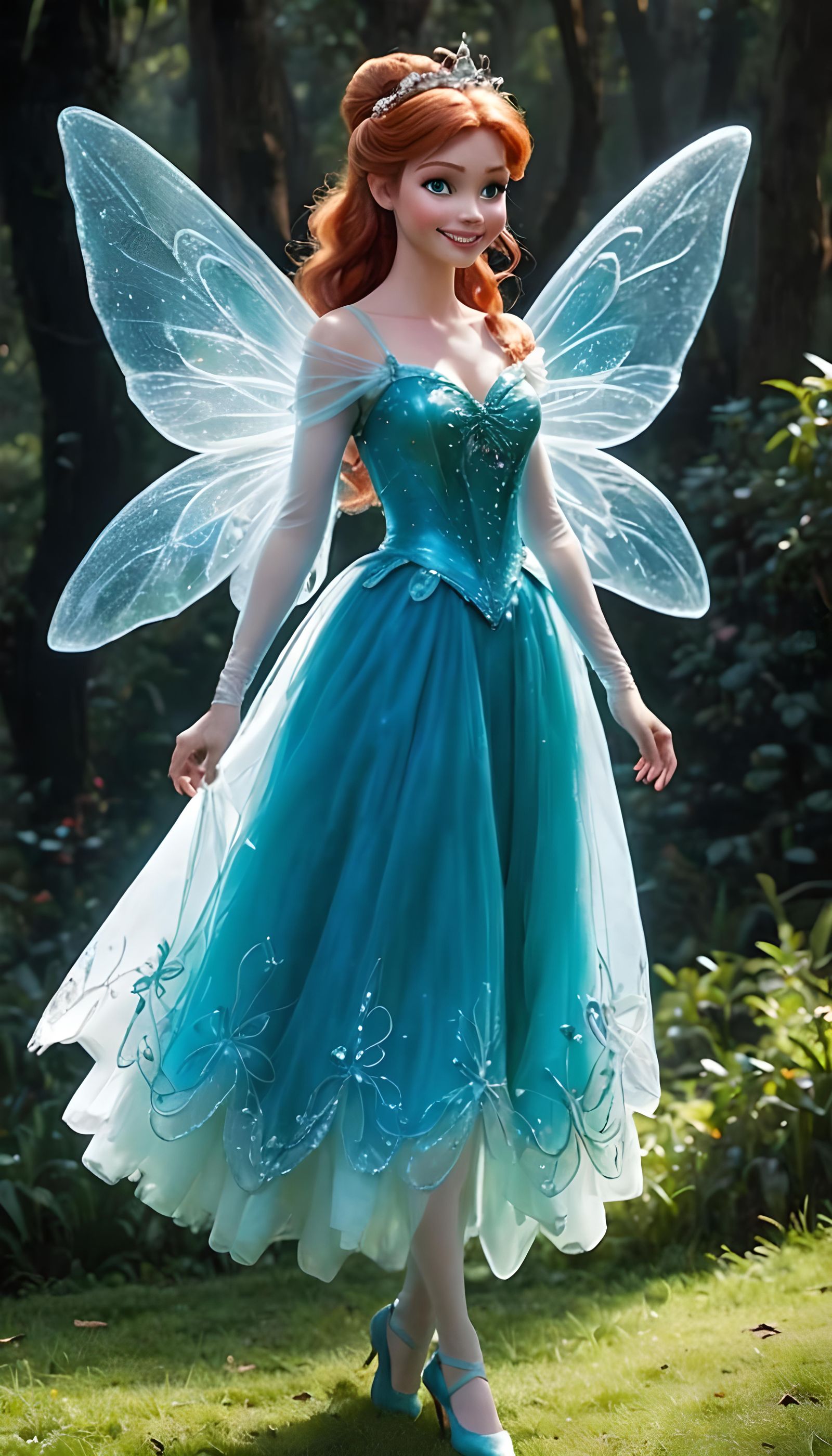 Tinker Bell as Giselle from Disney's Enchanted - AI Generated Artwork ...