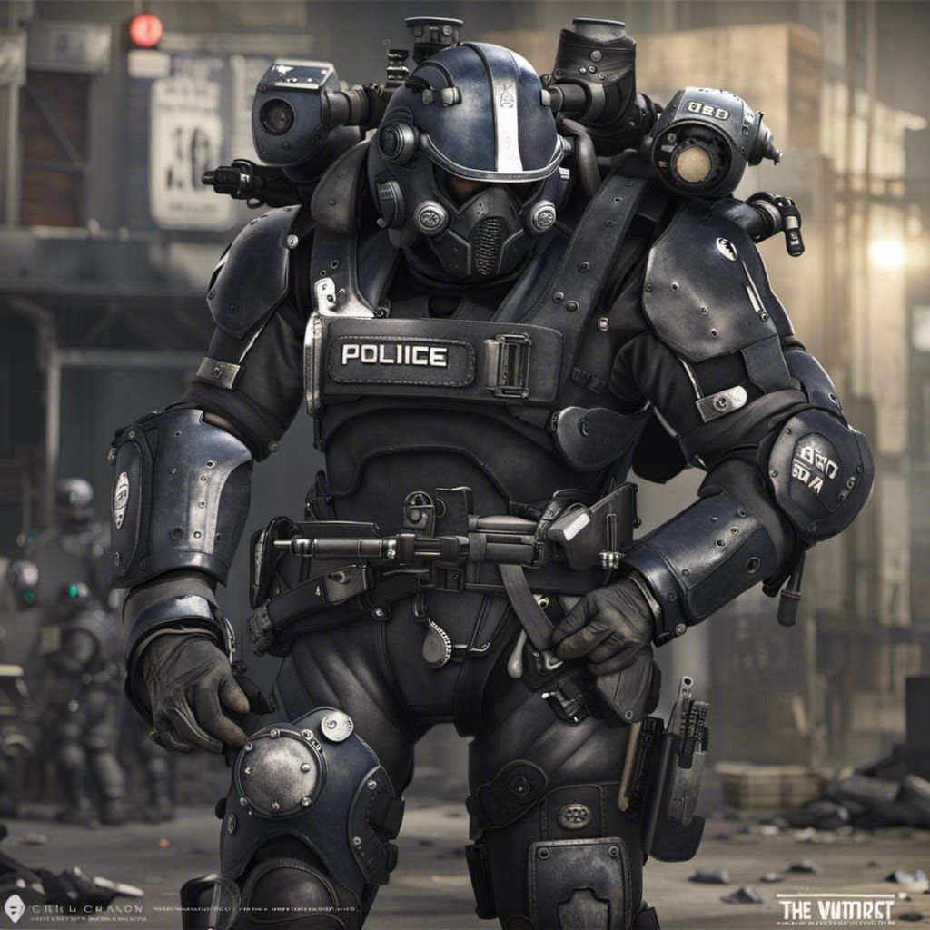 SWAT fallout power armor, police power armor, police, Swat, - AI ...