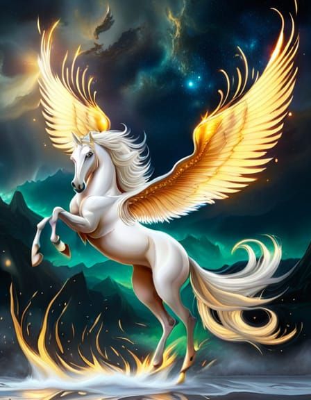 Angelic Horse - AI Generated Artwork - NightCafe Creator