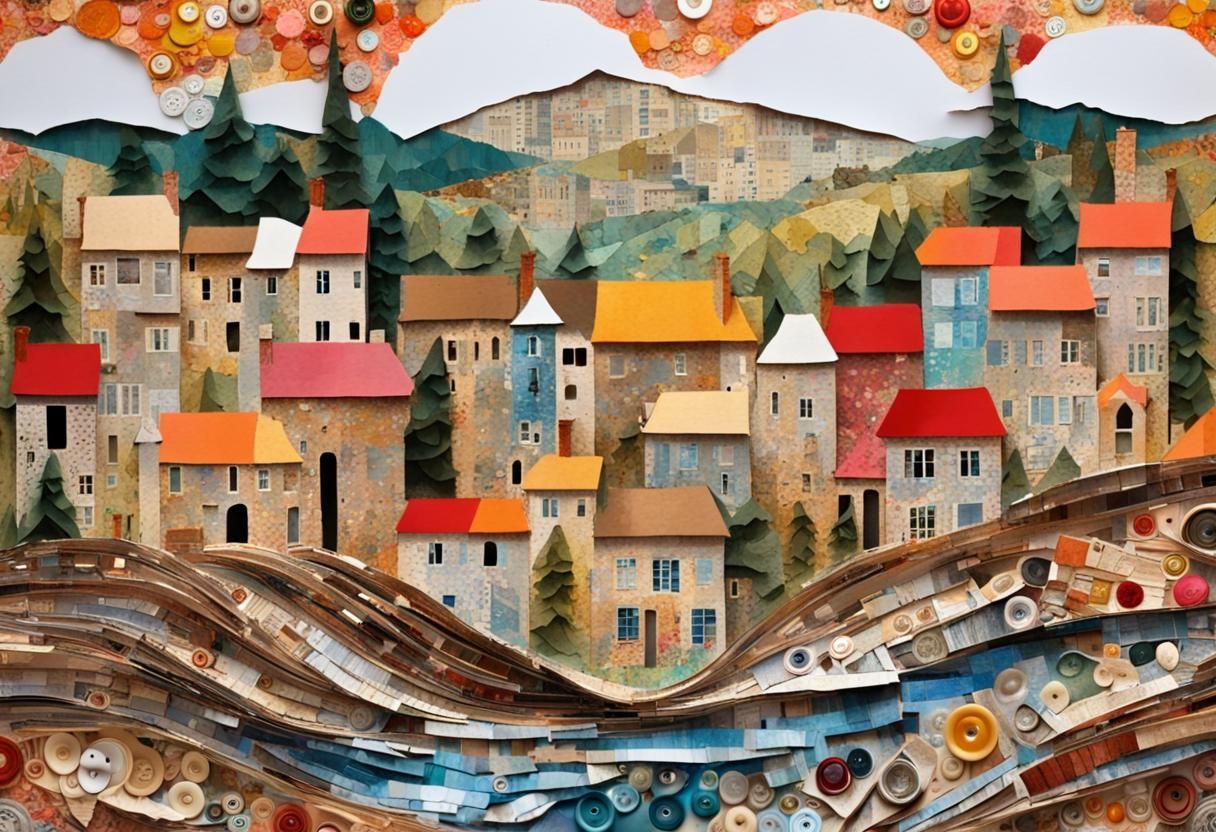 Texture Play Countryside Town - AI Generated Artwork - NightCafe Creator