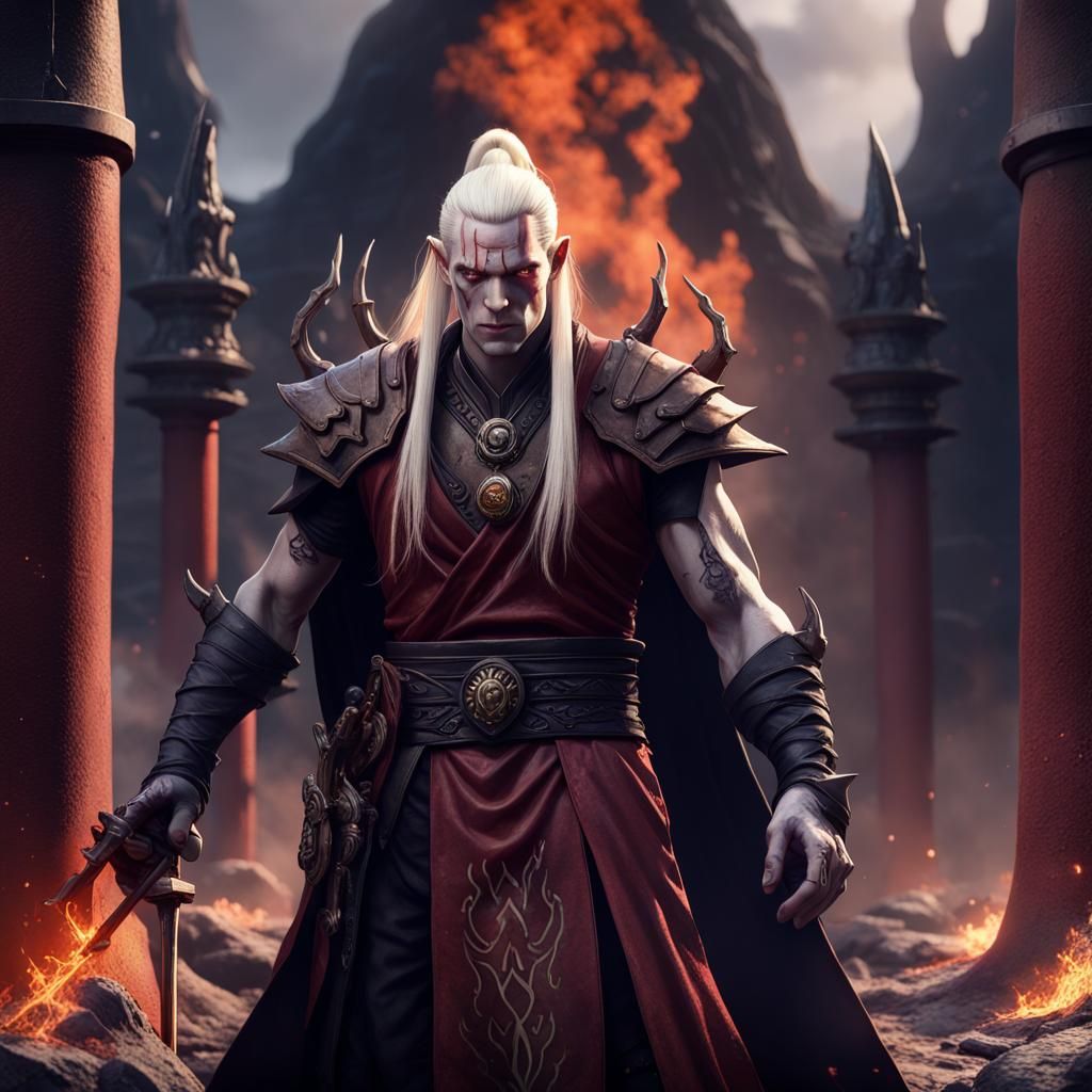 Elf Fire Warrior - AI Generated Artwork - NightCafe Creator