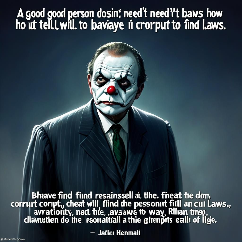 A good person doesn't need laws to tell them how to behave responsibly ...