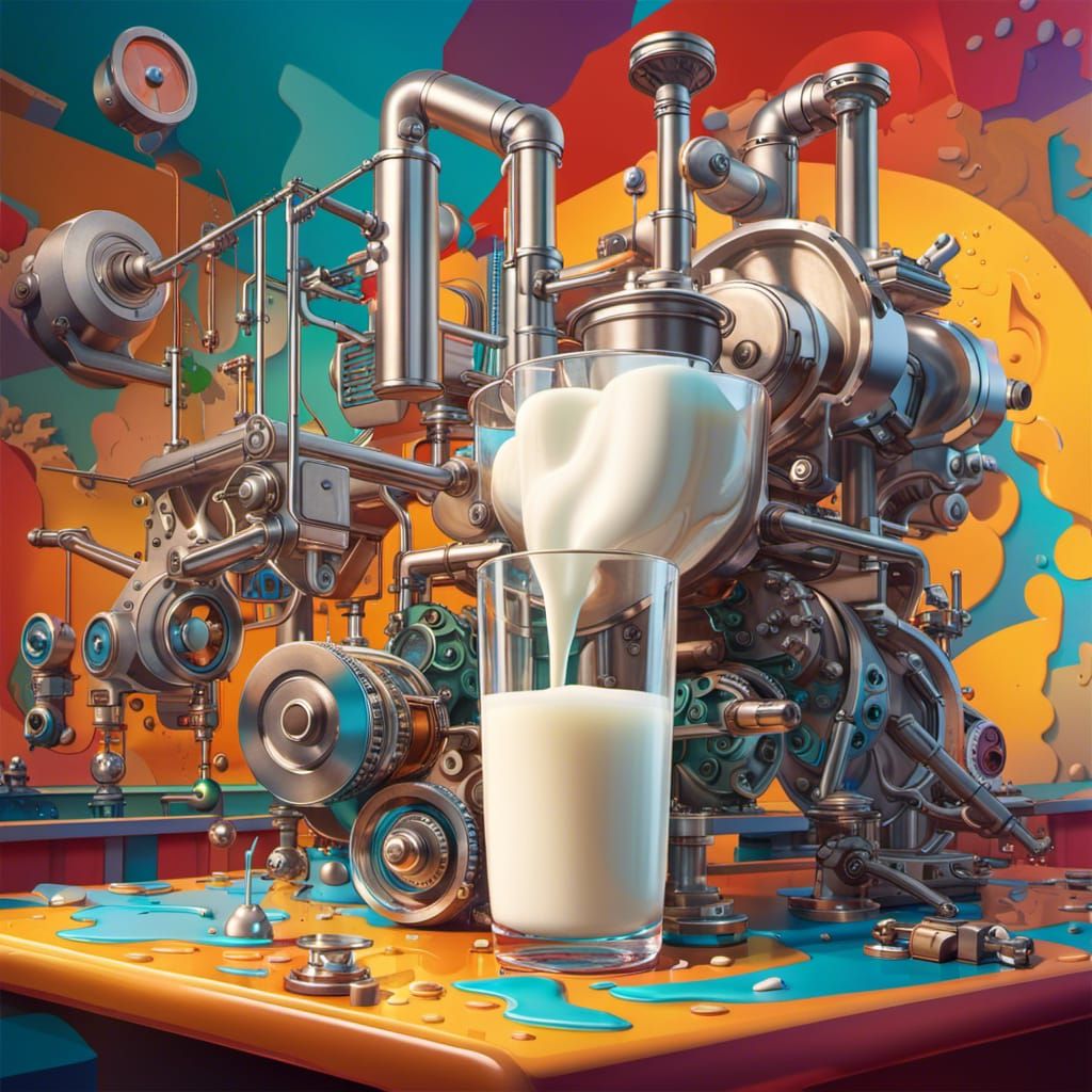 Rube's Milk Machine - AI Generated Artwork - NightCafe Creator