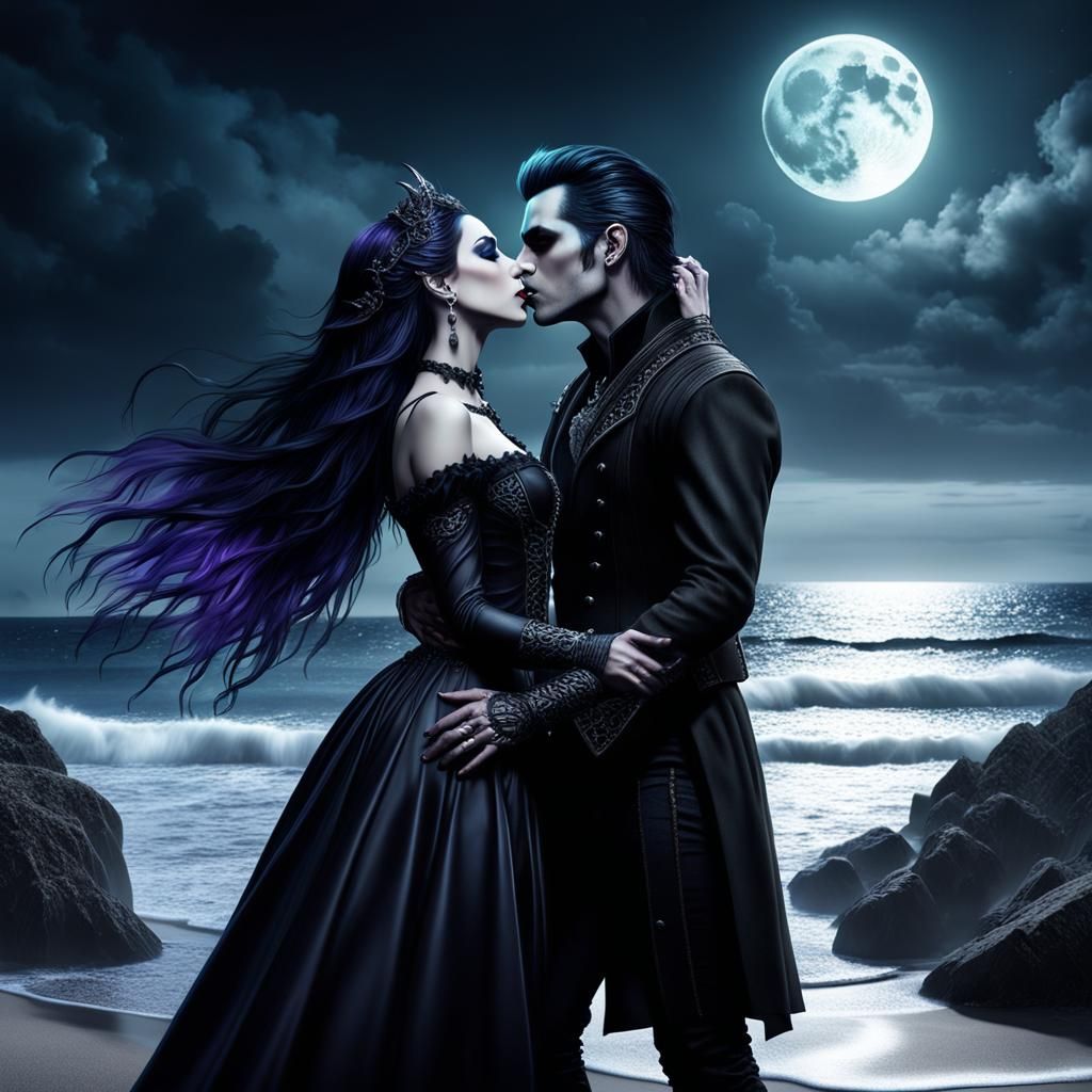 Goths On The Beach 16 - AI Generated Artwork - NightCafe Creator
