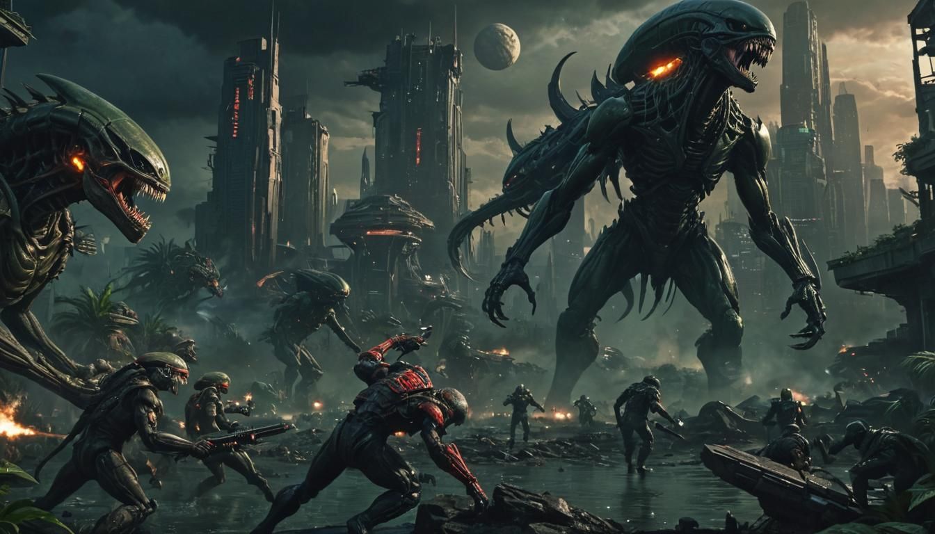 Alien War - AI Generated Artwork - NightCafe Creator