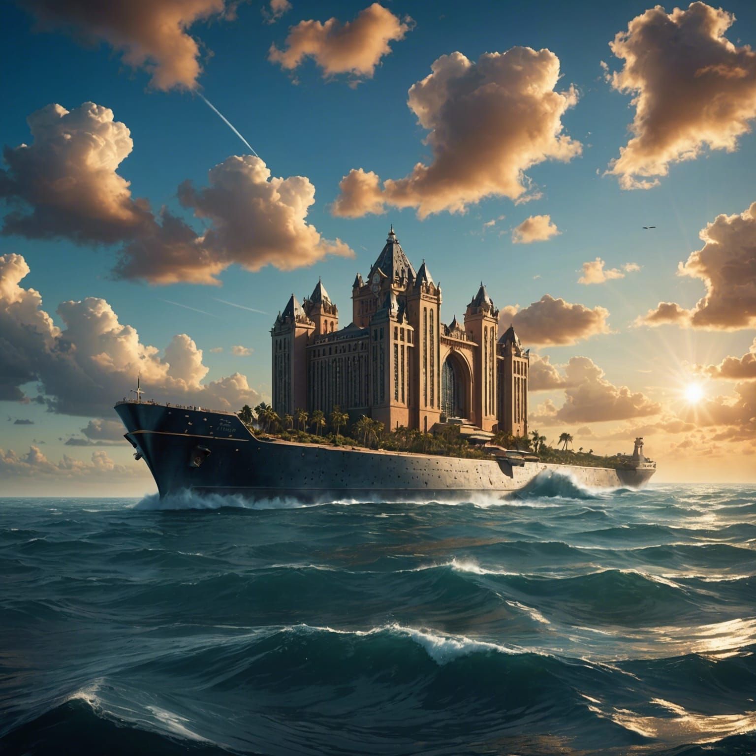 atlantis rise again out off the ocean - AI Generated Artwork ...