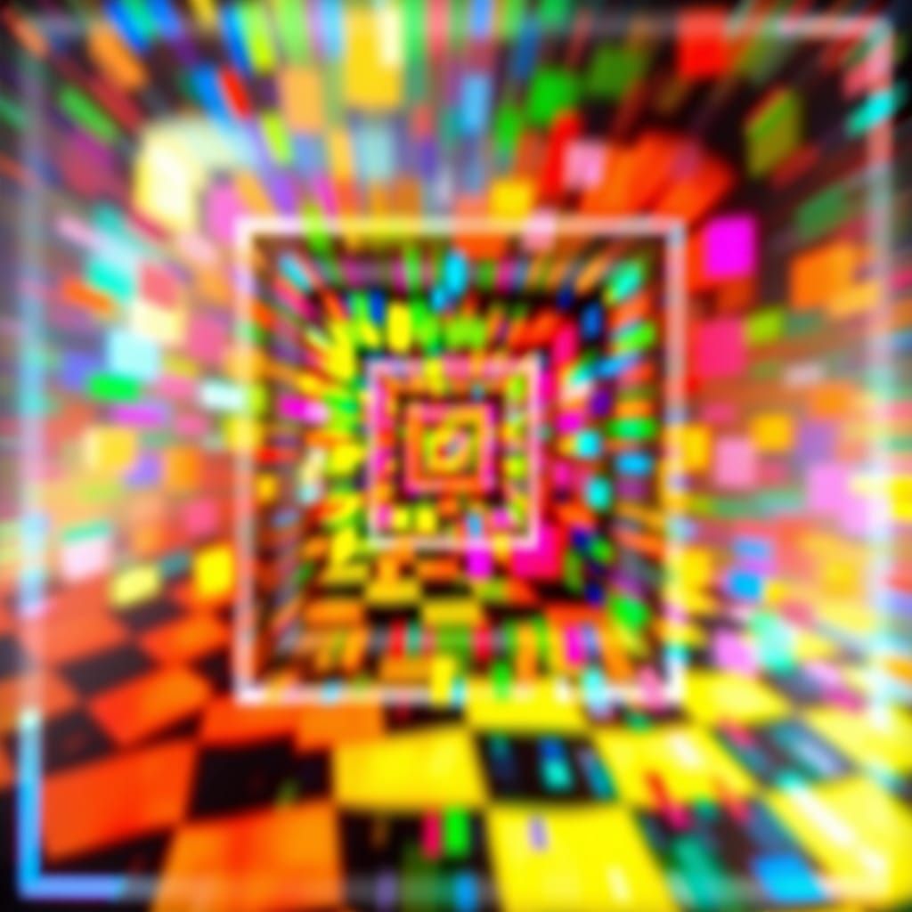 Neon Abstraction in Kinetic Pointillism - AI Art