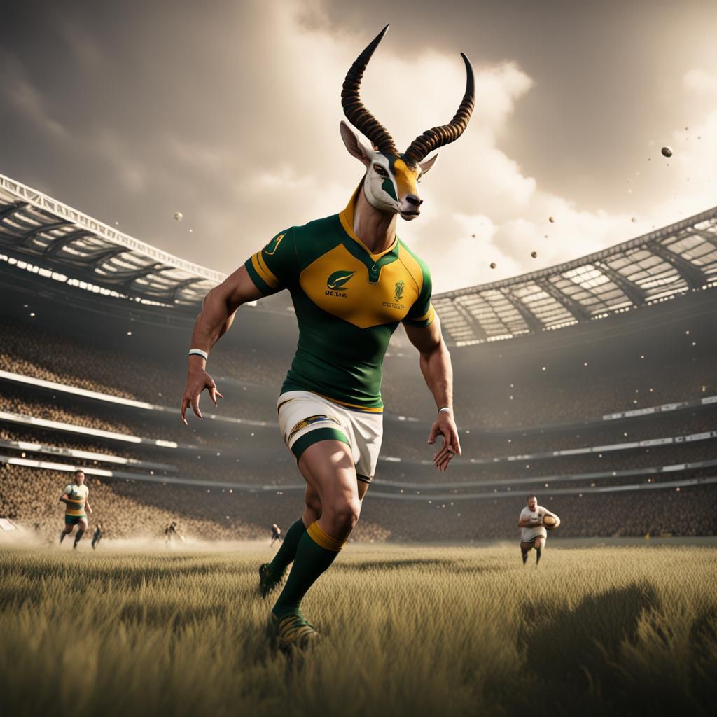 Springbok rugby - AI Generated Artwork - NightCafe Creator