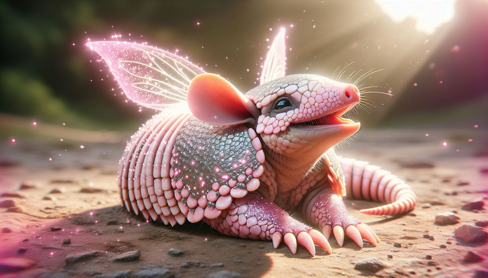 Pink fairy armadillo - AI Generated Artwork - NightCafe Creator