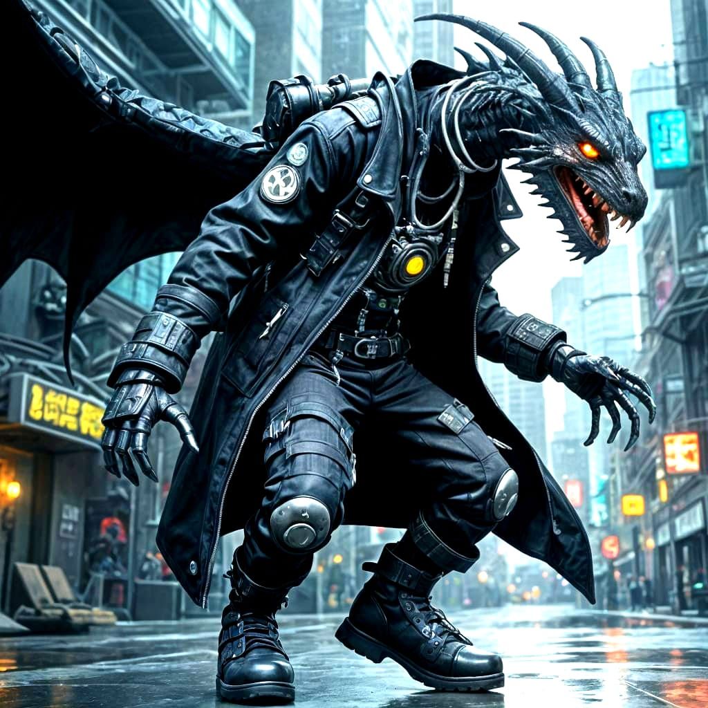 Cyberpunk dragonik bandit - Cyberpunk dragonik bandit