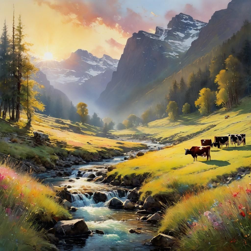 Greener pasture - AI Generated Artwork - NightCafe Creator