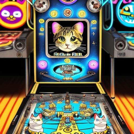 Cat-tastic pinball - AI Generated Artwork - NightCafe Creator