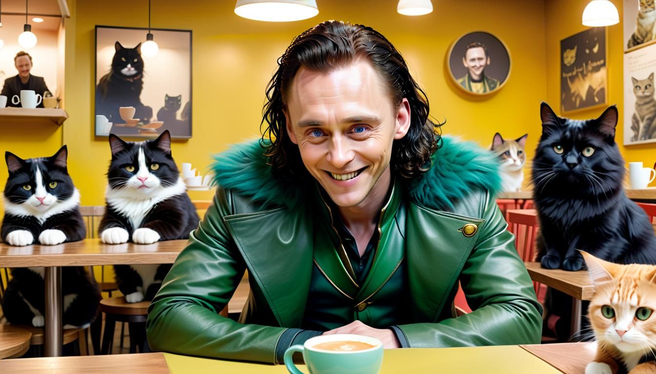 Loki Stopping by His Local Cafe for A Pick Me Up - AI Generated Artwork ...