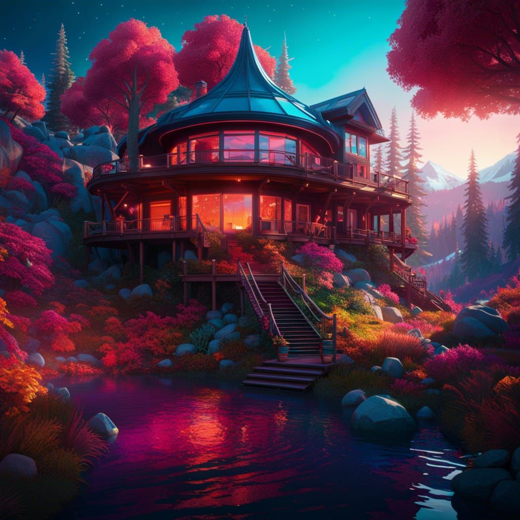 Birdsong backcountry retreat - AI Generated Artwork - NightCafe Creator