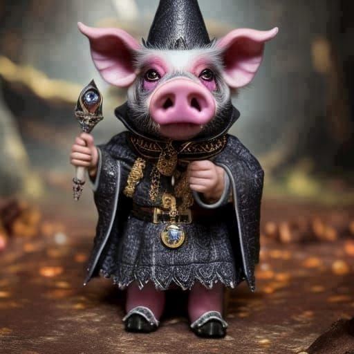 Evil wizard pig - AI Generated Artwork - NightCafe Creator