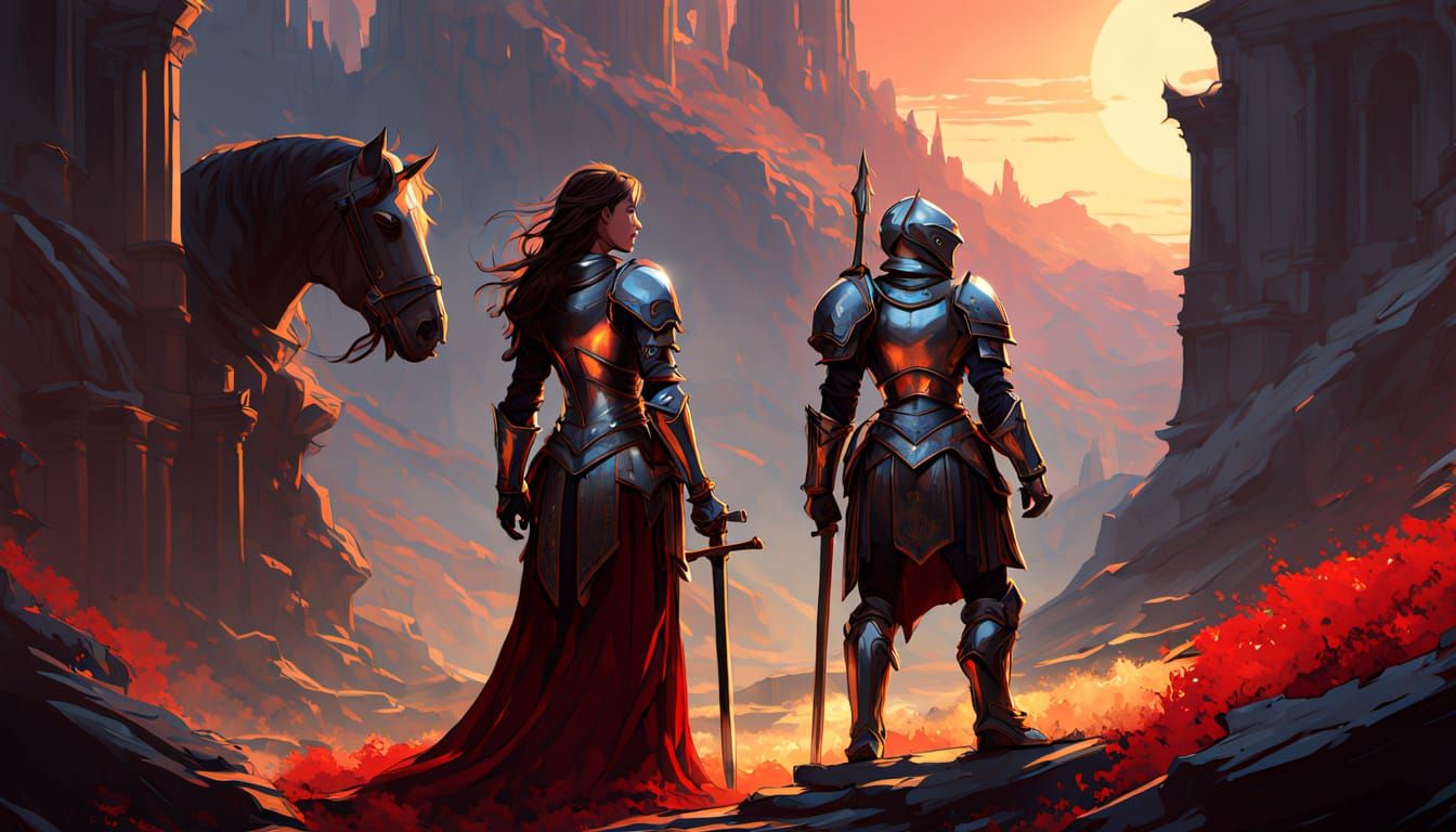 Dark fantasy female knights - Elegant Female Knight Dominat...