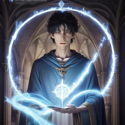 young Merlin casting a spell - AI Generated Artwork - NightCafe Creator