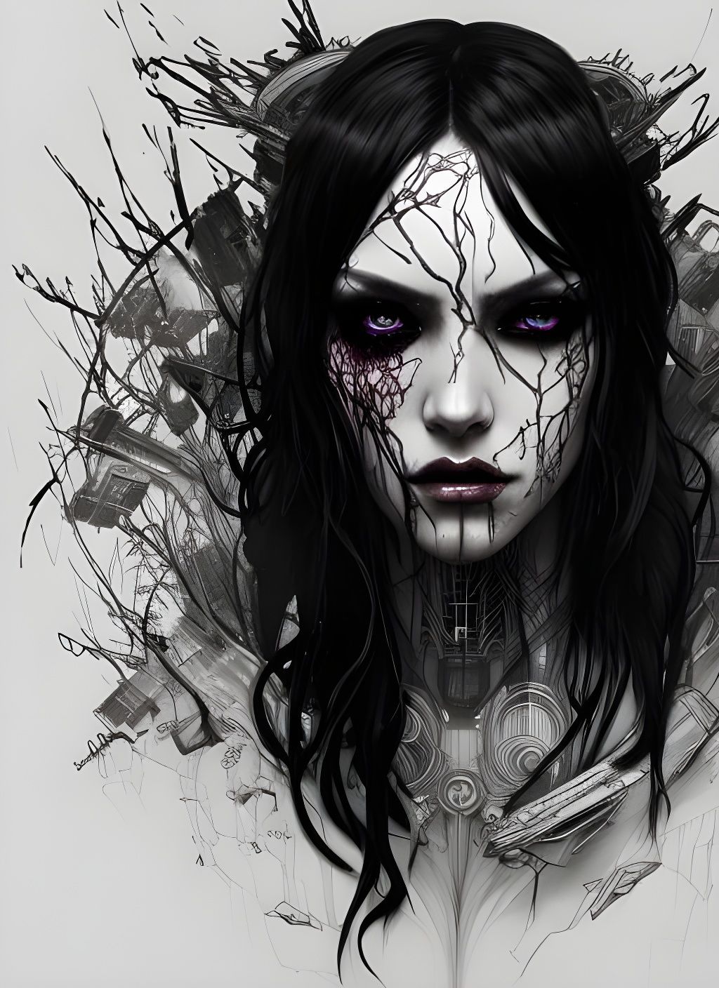 Goth Cyberpunk 3 - AI Generated Artwork - NightCafe Creator