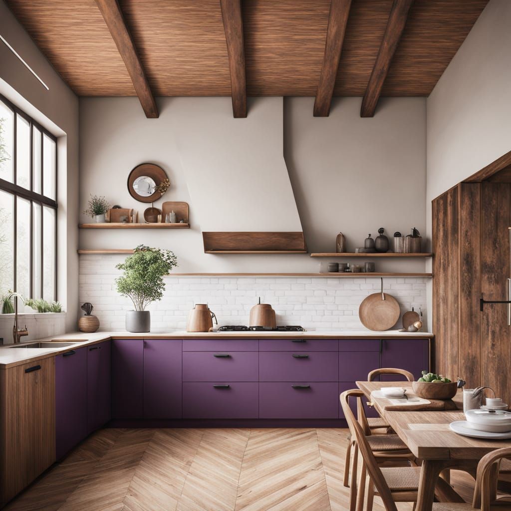 Traditional African Kitchen with Warm Ambiance - AI Art