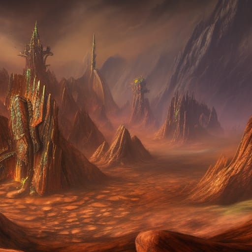Planescape edge of outer plane landscape - AI Generated Artwork ...
