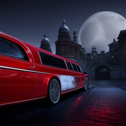 Devil in a red limo - AI Generated Artwork - NightCafe Creator