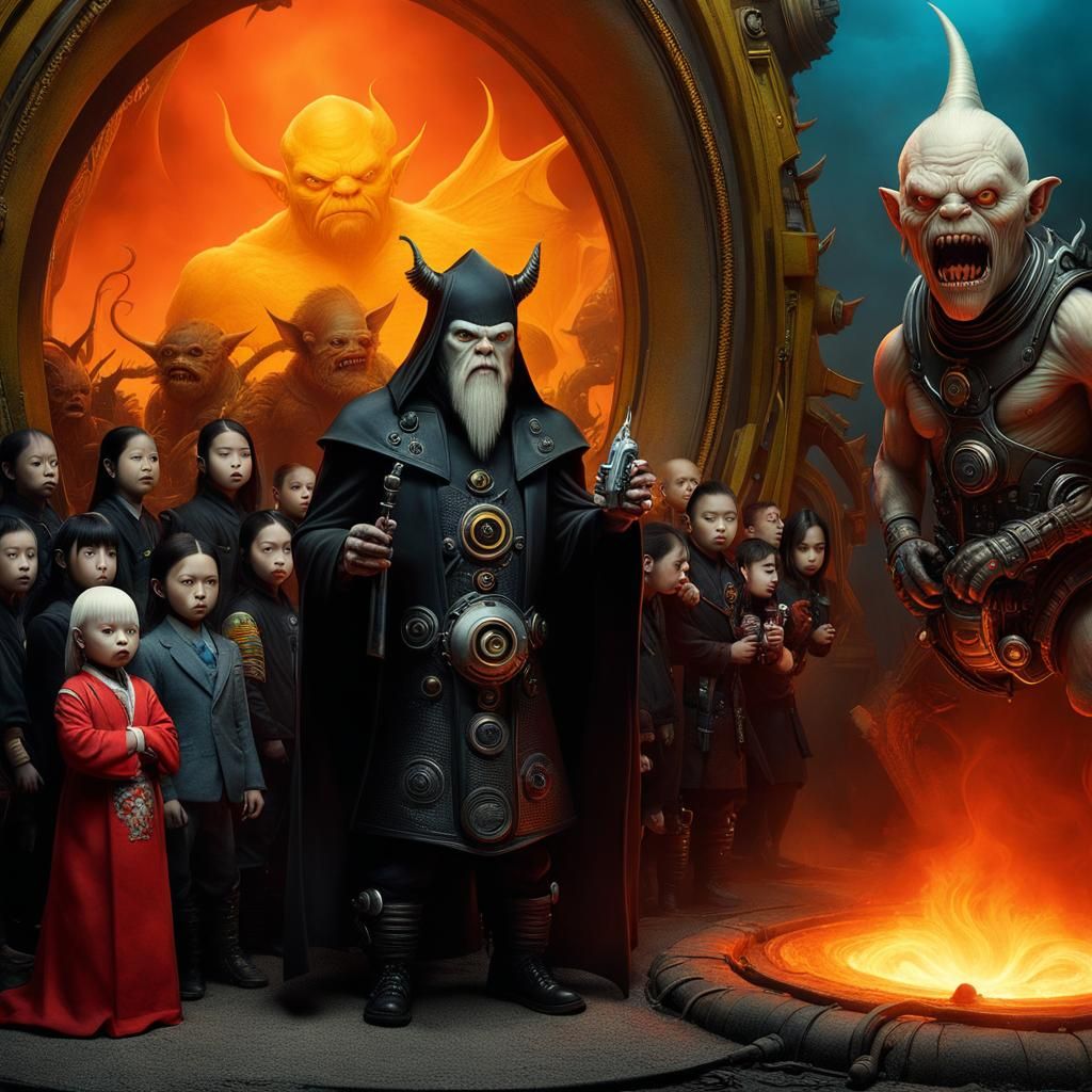 The School Field-trip to Hell - AI Generated Artwork - NightCafe Creator